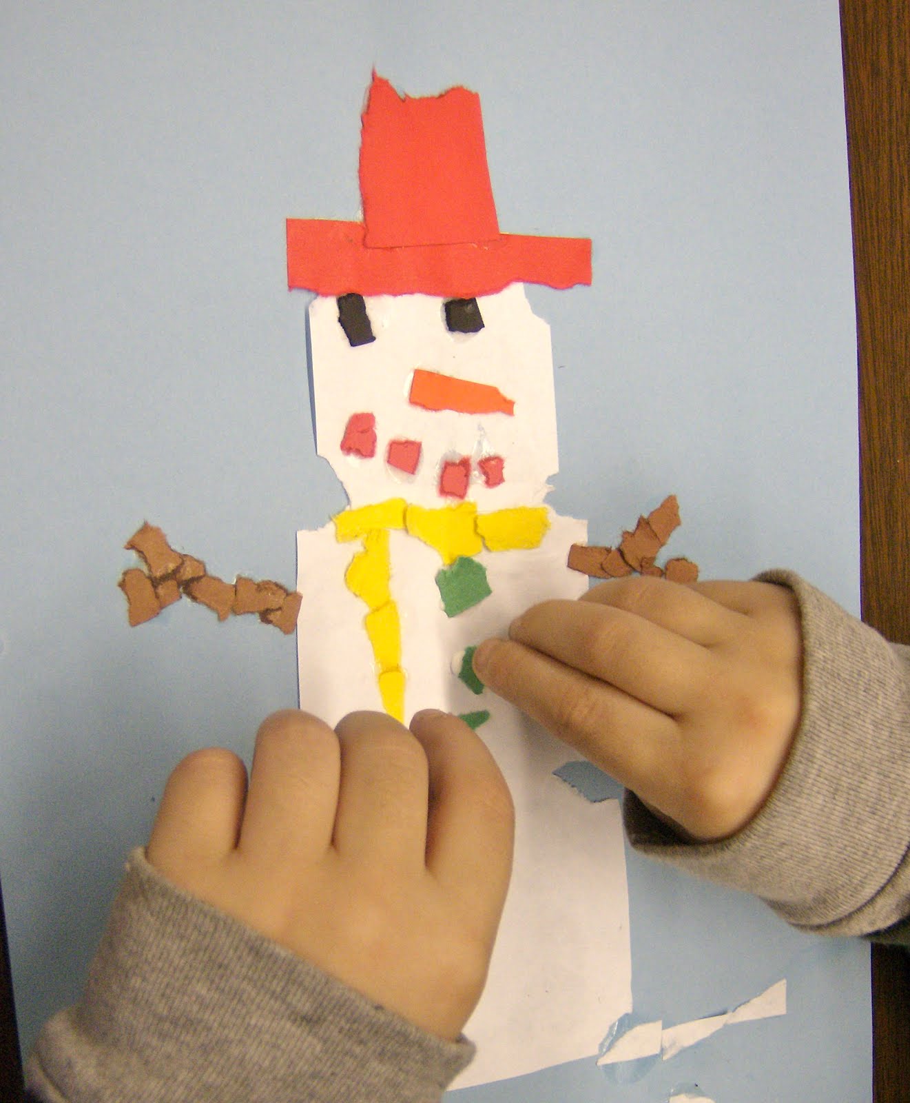 Zilker Elementary Art Class: Kinder Snowman Collage