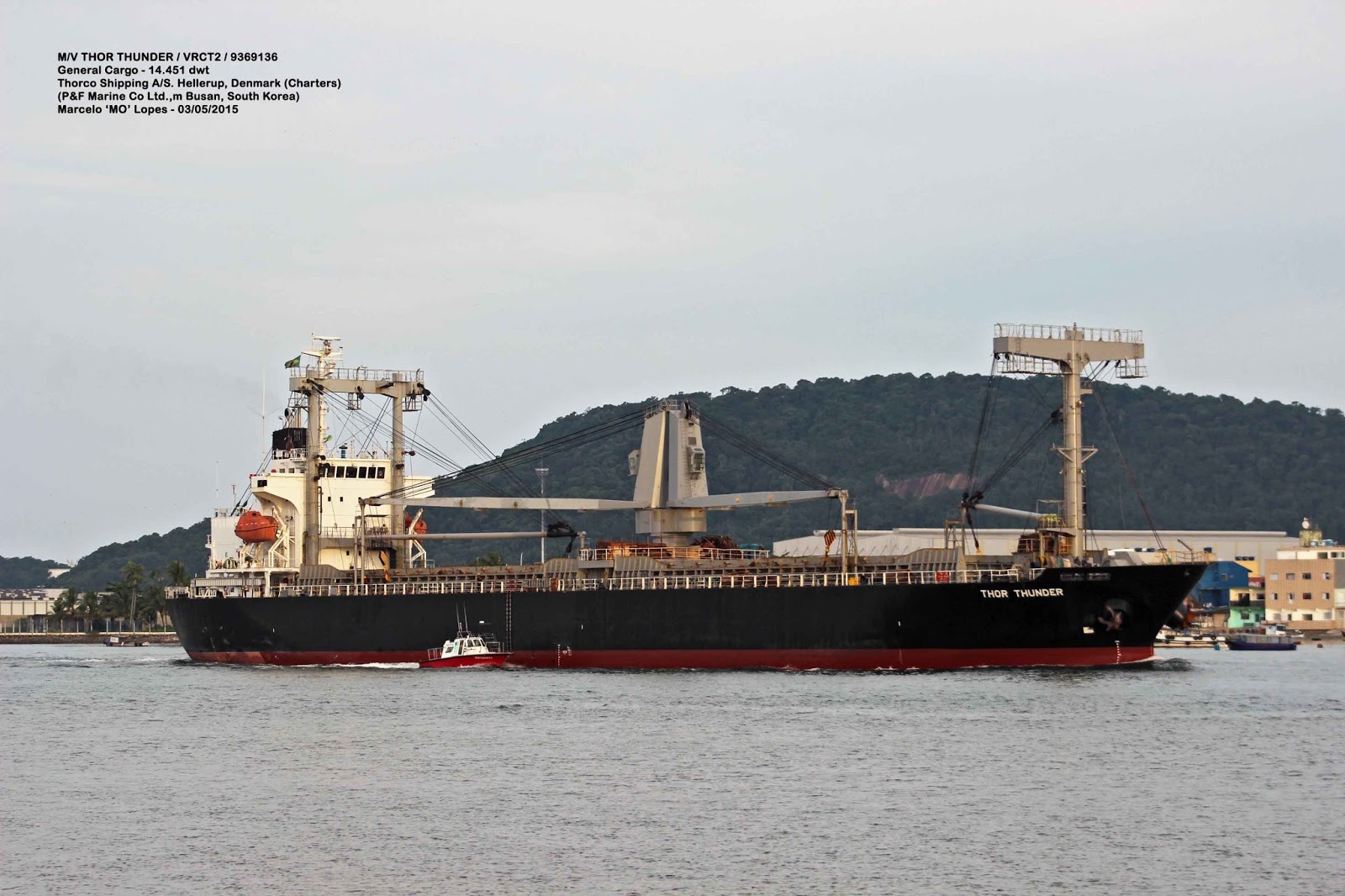 Santos Shiplovers: M/V Thor Thunder / VRCT2 - Leaving Santos