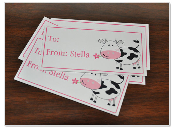 Belle Announces: New: Cow Gift Tags