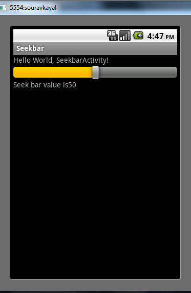 Talk in computer language.: Android seek bar example Talk in computer language.: Android seek bar example