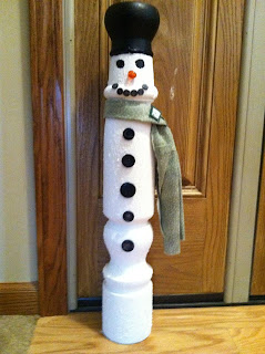 Crafted Pins: Table Leg Snowman