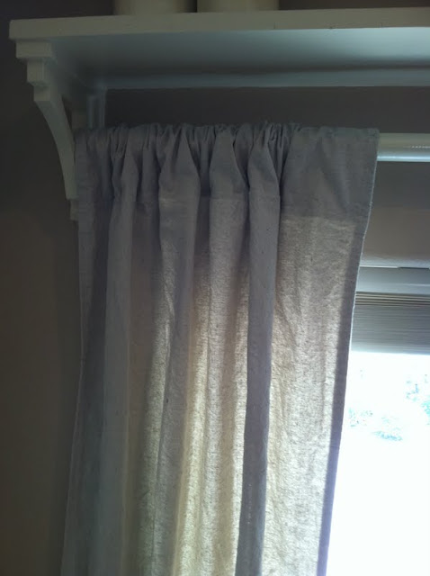 Prudently Painted Vintage: Curtains made from drop cloth