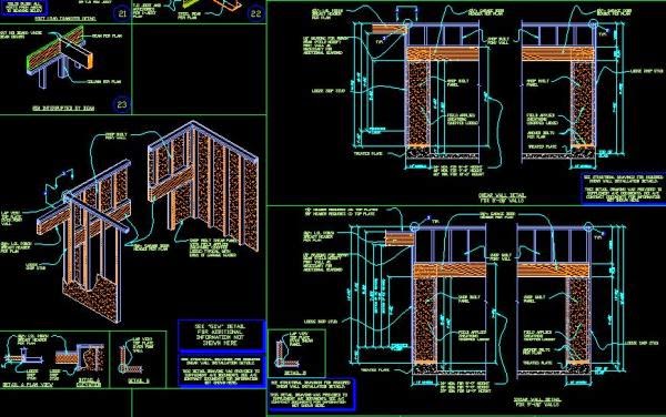 CAD Drawings Free Download: Framing Details - CAD Drawings Download