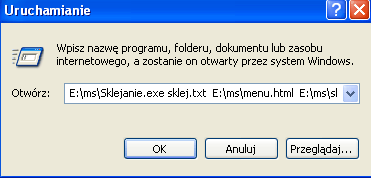 Programowanie, kody źródłowe: Sklejanie plików, konsola C++