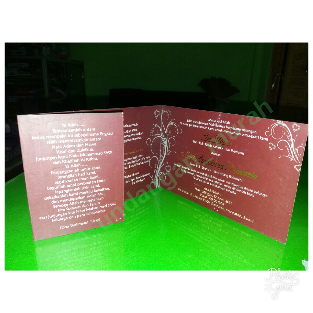 Cetak Undangan Murah di Waingapu ~ Cetak Sablon Murah