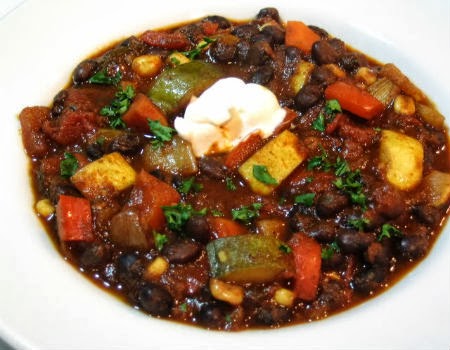 One Perfect Bite: Vegetable and Black Bean Chili