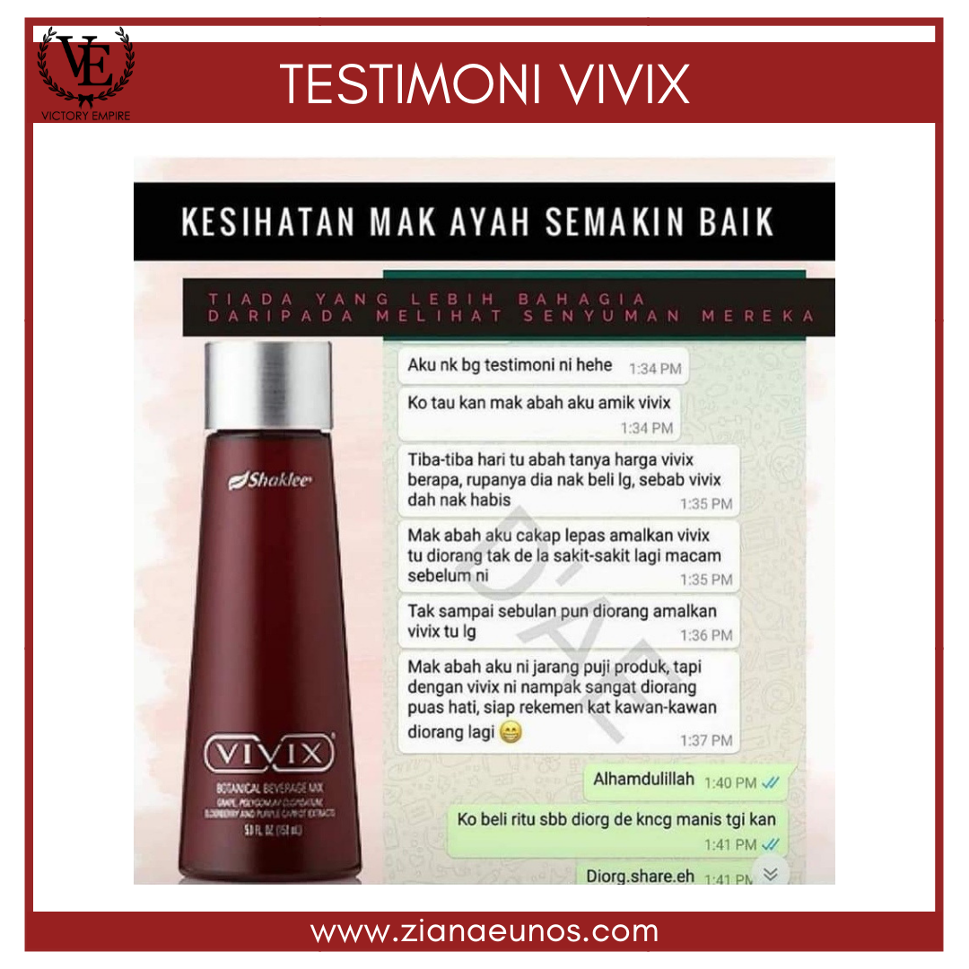 Vivix Shaklee: Fungsi, Kebaikan, Cara Makan, Cara Simpan, Harga dan ...