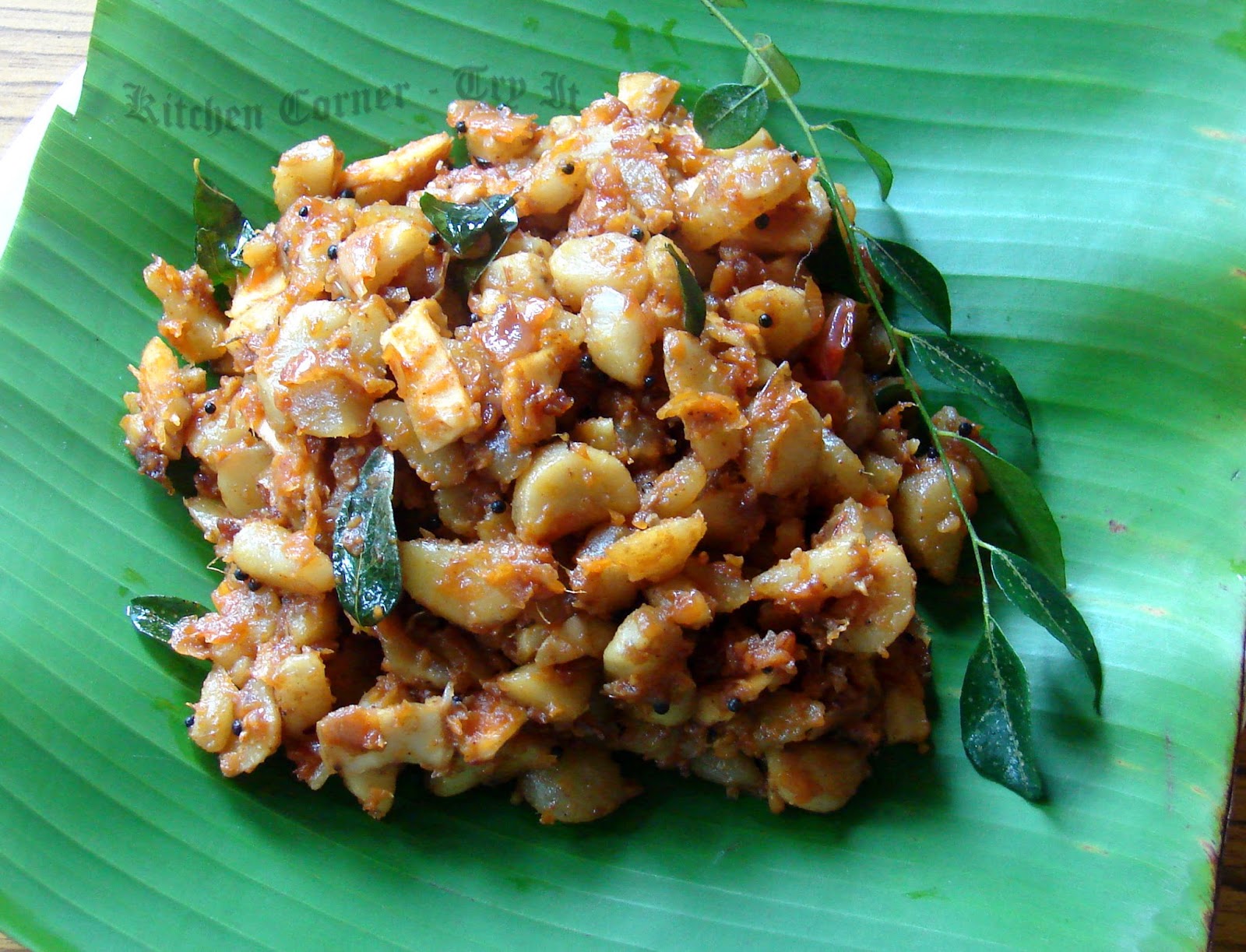 Koorka Mezhukkupuratti (Chinese Potato Stir Fry)