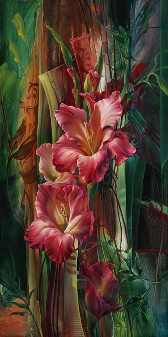 29 Gambar Lukisan Bunga - Seni Rupa