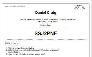 St. Clare's Class Blog: Your Class Dojo Code