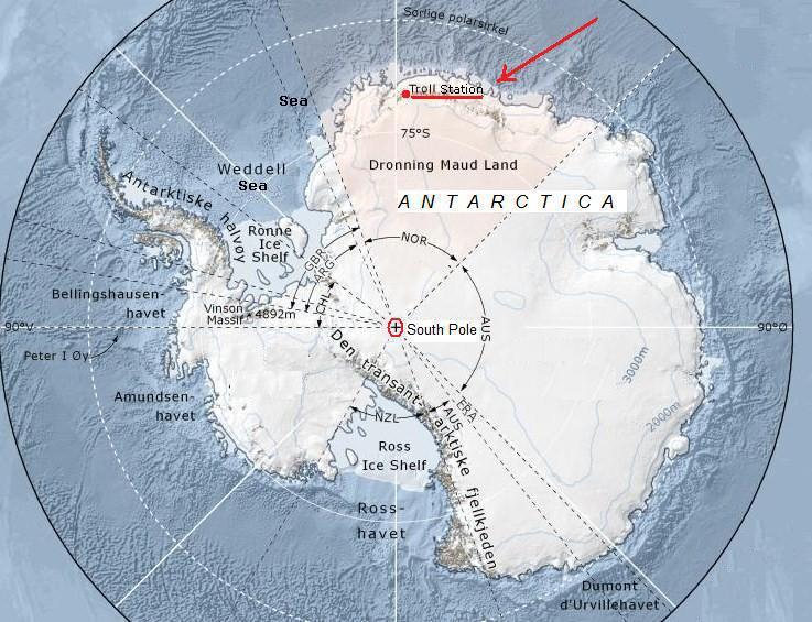 Ultima Thule: Troll station, Antarctica: obviously, Norwegian
