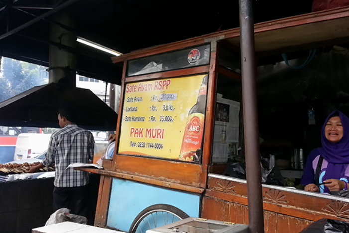 menikmati gurihnya sate ayam RSPP jaksel | kaki lima street food
