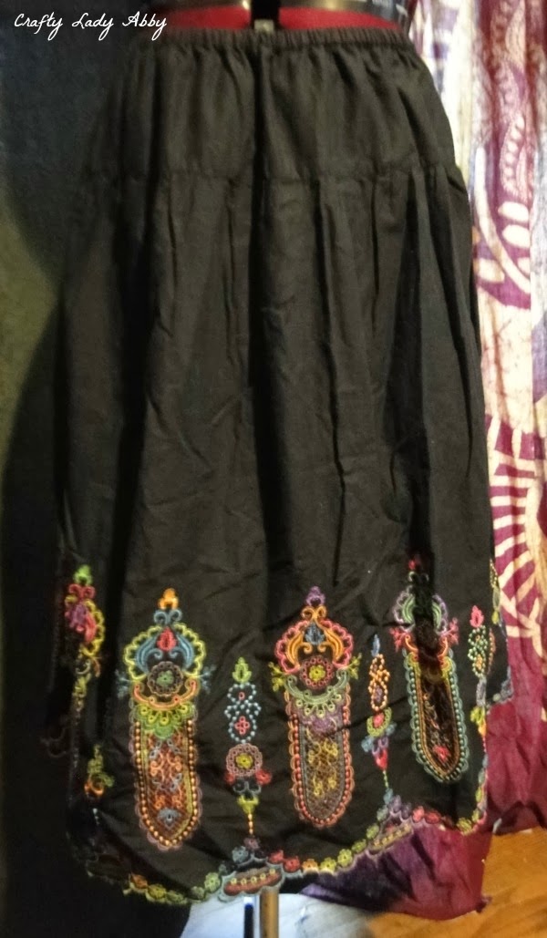 CLOTHING TUTORIAL: Hand Colored Embroidered Skirt