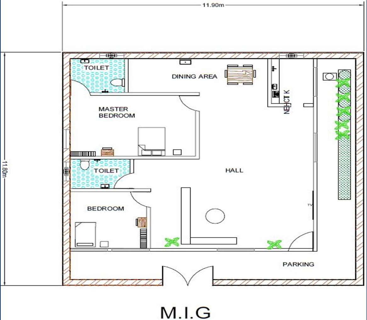 Autocad M.I.G Residential Layout
