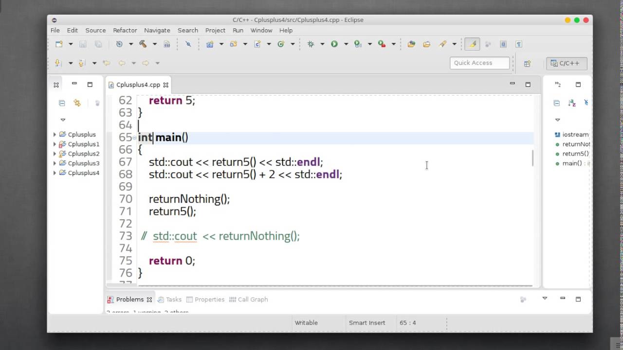 كورس برمجة C ⁄ C plus plus : functions , return values | كورسات بالعربي