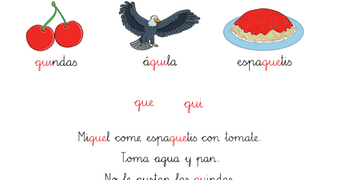 EL BLOG DE 1º DE PRIMARIA: Leemos palabras y oraciones con gue, gui.