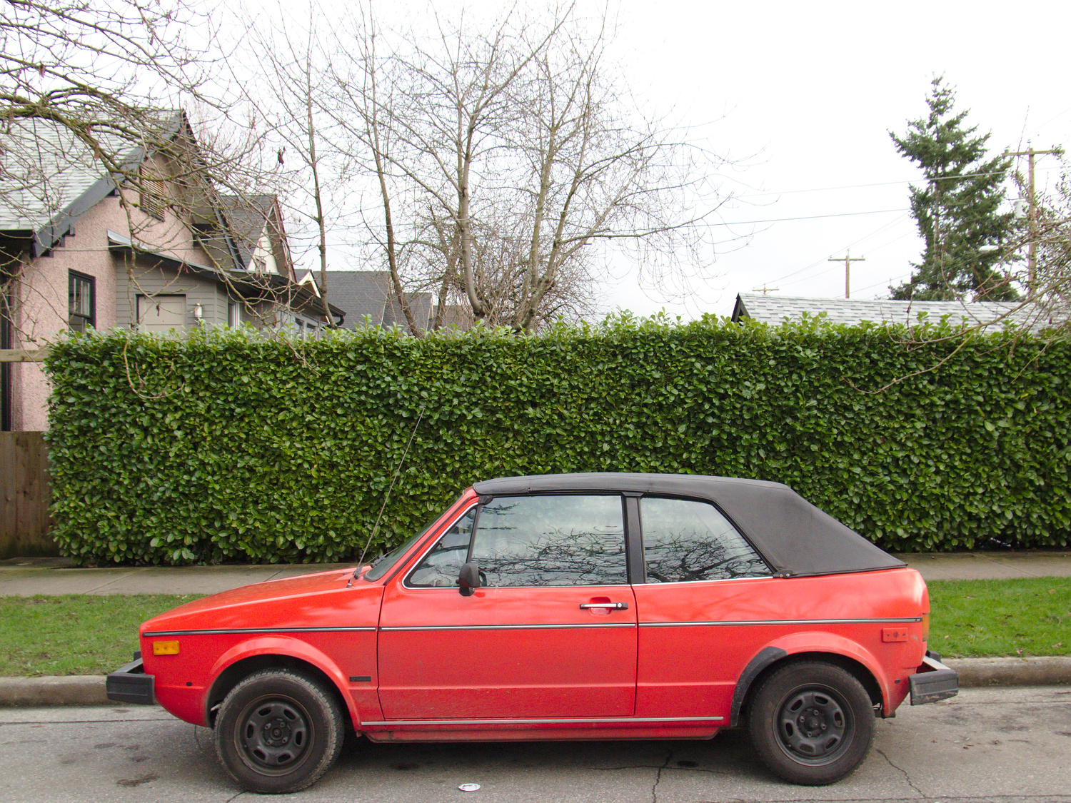 Old Parked Cars Vancouver: 1981 Volkswagen Rabbit Cabriolet