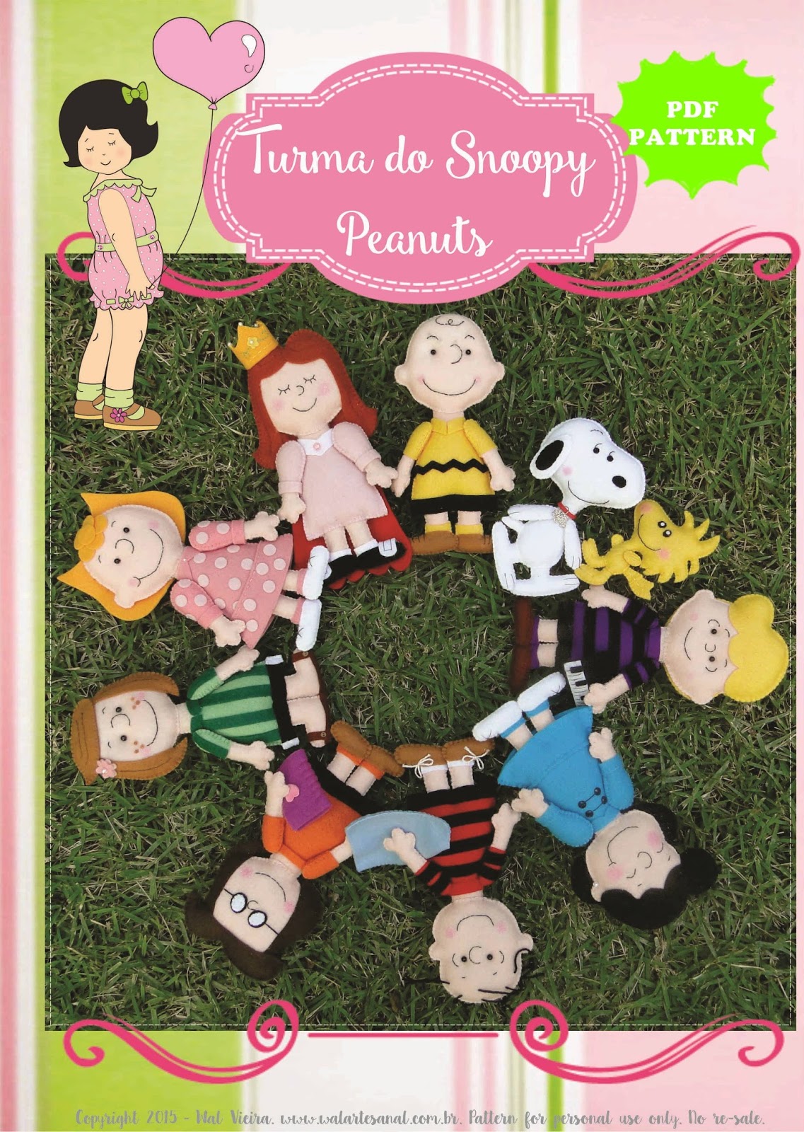 Molde Artesanal Digital - Peanuts - Turma do Snoopy!