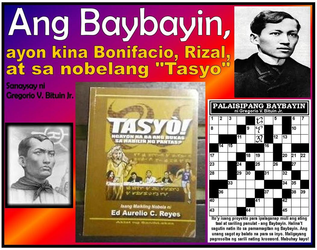 Bonifacio Sosyalista: Ang Baybayin, ayon kina Bonifacio, Rizal, at sa ...