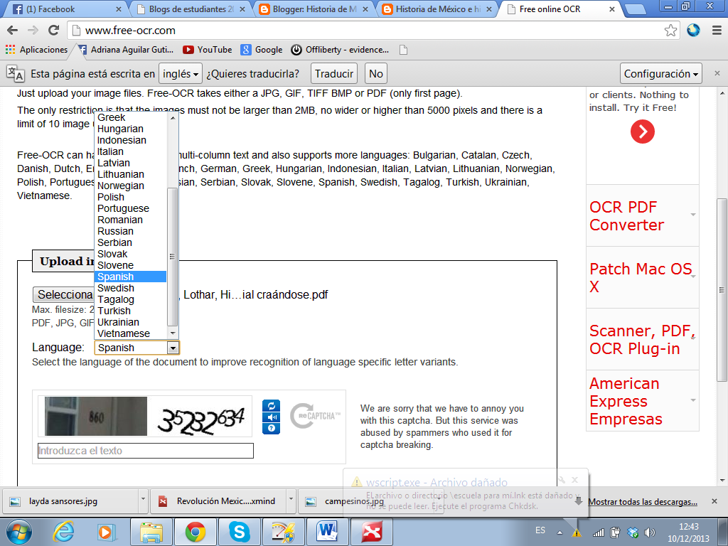 Historia de México e historia universal: ¿Cómo utilizar una OCR?