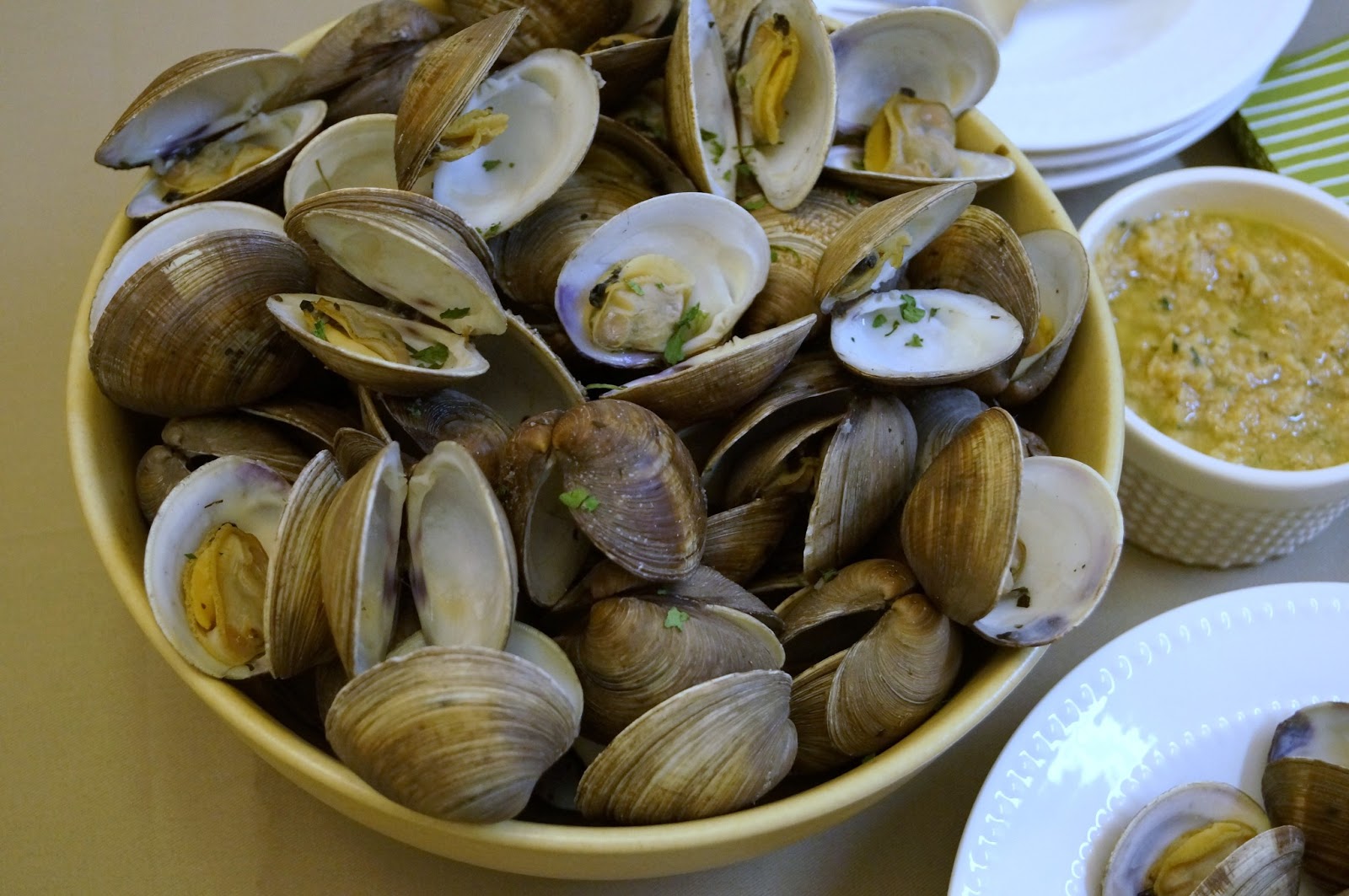Don't Disturb This Groove: Steamed Clams Served wih Shallot Butter