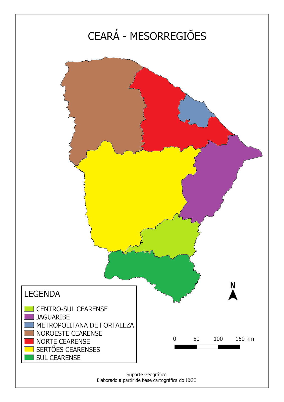 MAPAS MESORREGIÕES DO CEARÁ