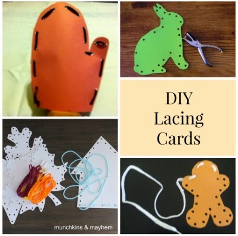 Easy to Make Lacing Cards | Munchkins and Mayhem