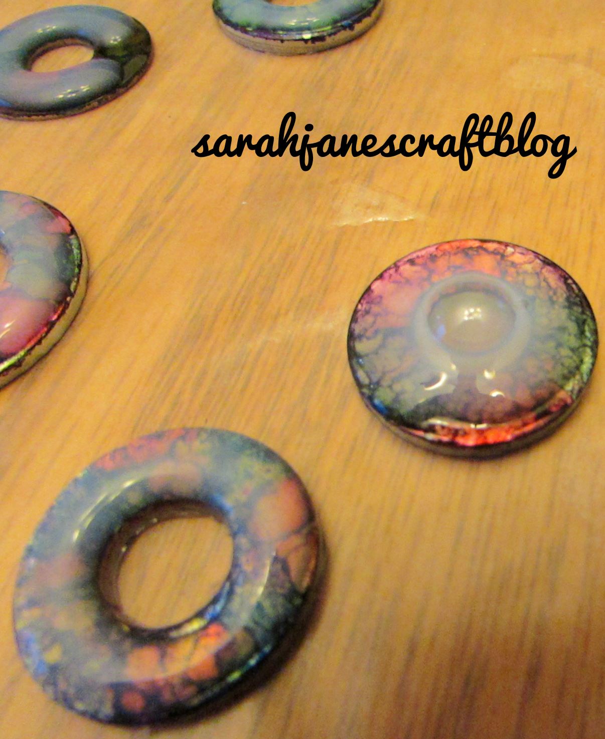 Glazed Alcohol Ink Washers
