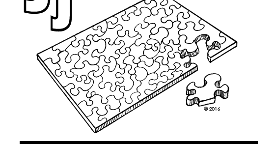 Crayon Palace: "J is for jigsaw puzzle" alphabet coloring page