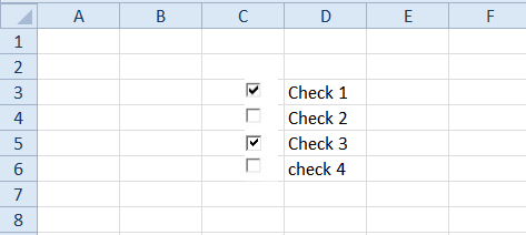 Make BIG checkbox in Excel