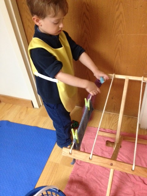 Montessori Teachings: Washing a cloth