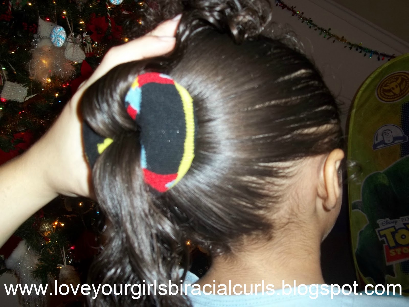 Love Your Girls Biracial Curls: Reindeer Christmas Hair Style and Sock ...