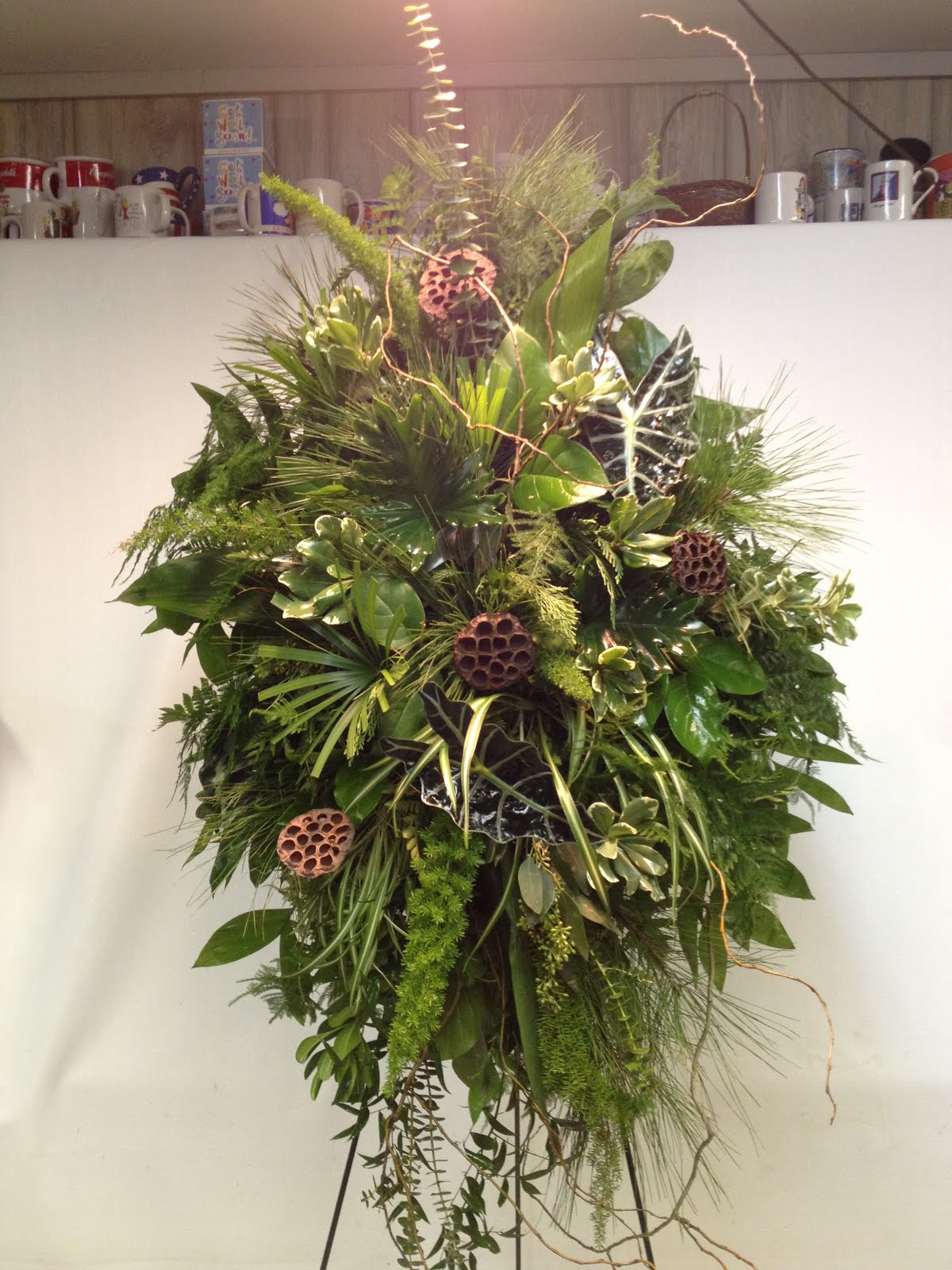 Sapps Florist Most Unique Designs of the Day: Natural Funeral Spray For ...