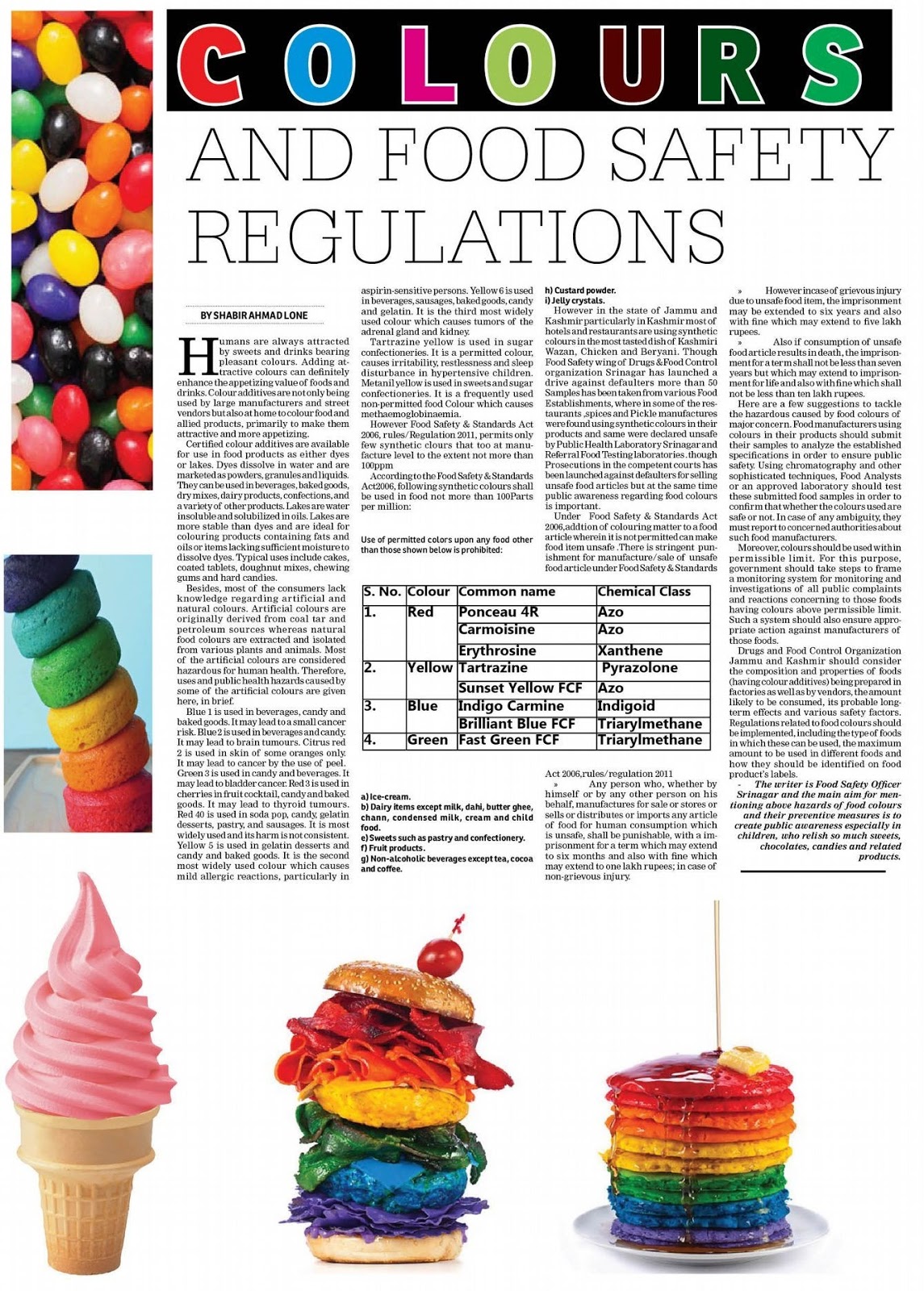 FOOD SAFETY LATEST: Colours and Food Safety Regulations