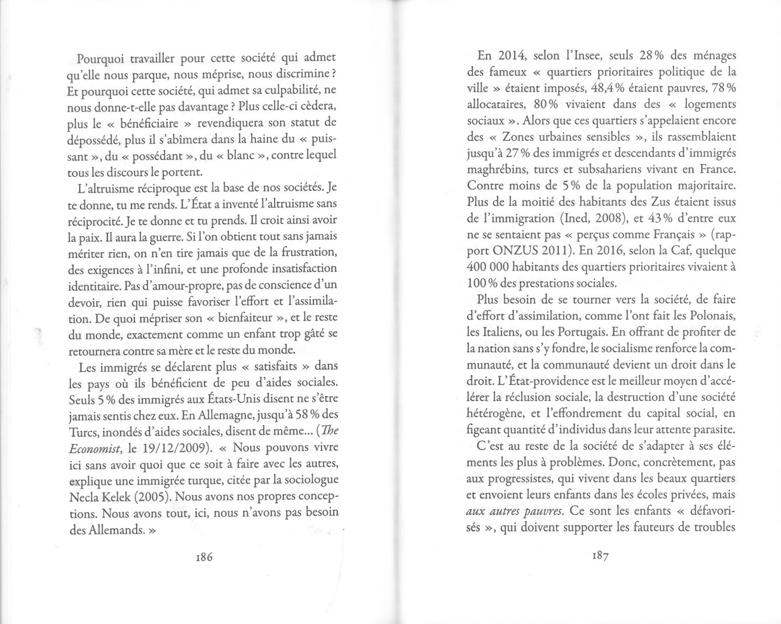 école : références: Laurent Obertone, La France interdite (2018)
