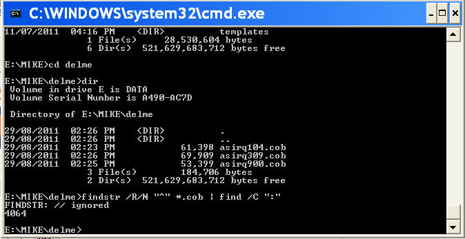 Developer Mike: Count number of lines in a file using DOS - Continued