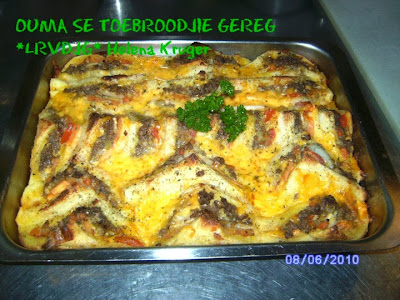 LEKKER RESEPTE VIR DIE JONGERGESLAG: OUMA SE TOEBROODJIE GEREG