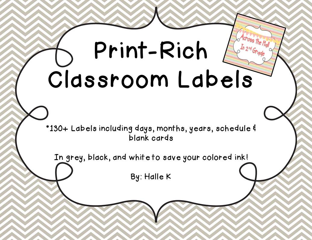 Across The Hall In 2nd New Classroom Labels By ME Means A Give Away Across The Hall In 2nd New Classroom Labels By ME Means A Give Away