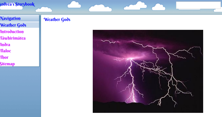 Mythology and Folklore UN-Textbook: Project Idea: Weather Gods