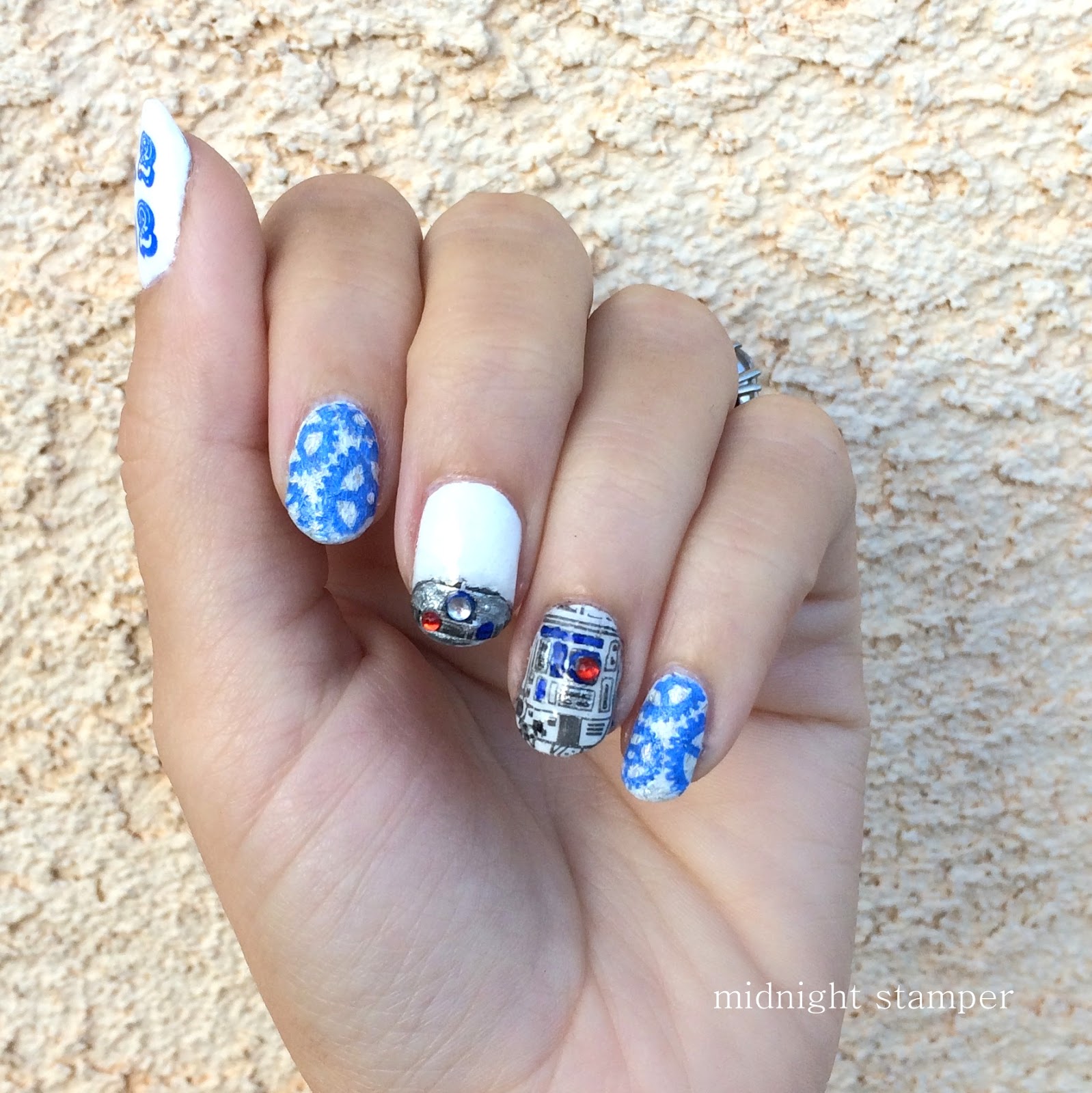 Midnight Stamper: ABC Nail Art Challenge: R is for R2D2