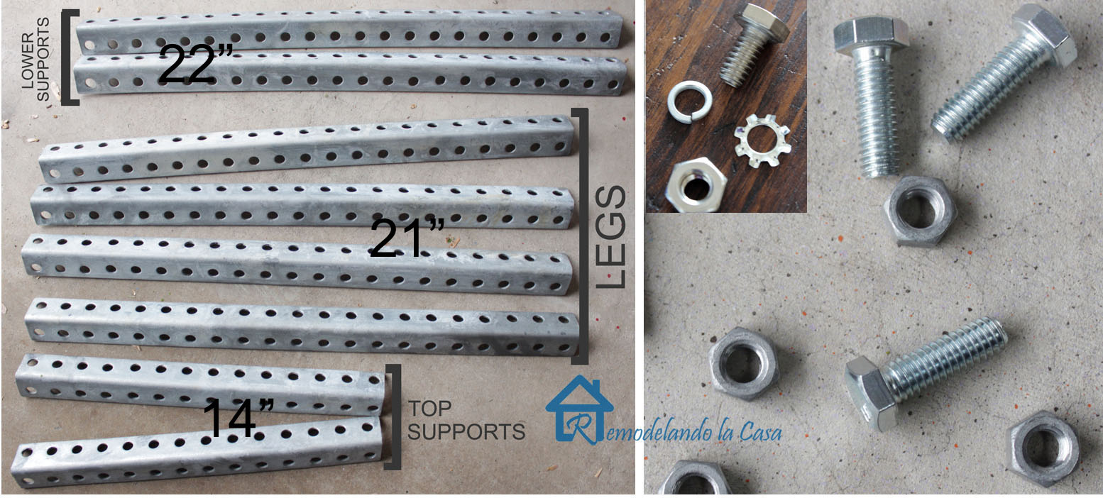 DIY Industrial Side Table - Remodelando la Casa