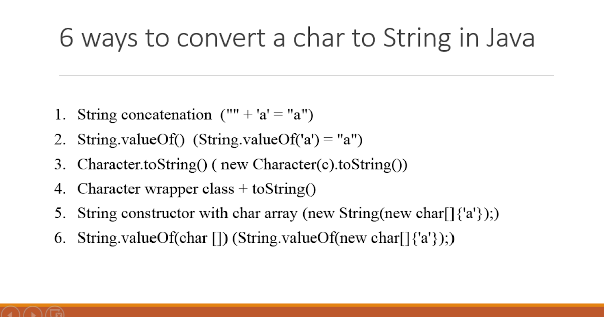 6 Ways To Convert Char To String In Java Examples Java67