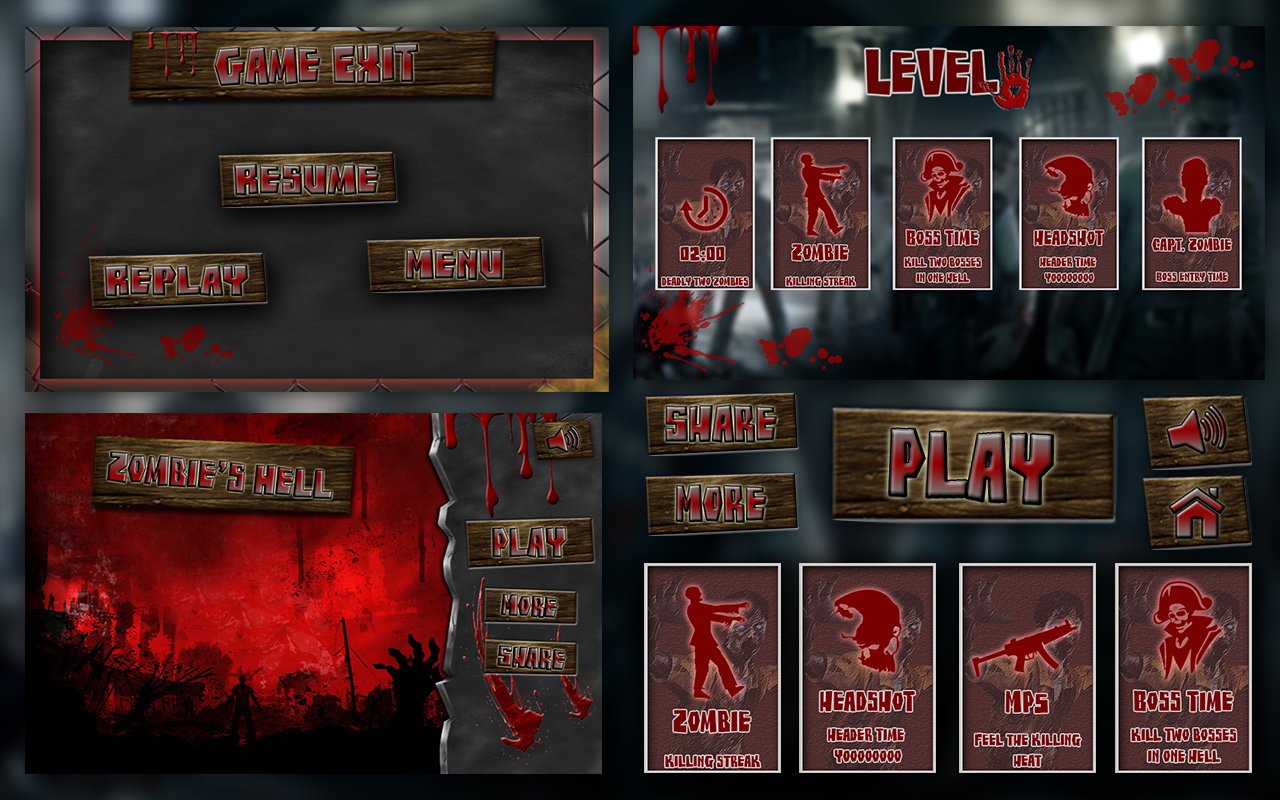 SanwalAf (Game UI and GUI Designer): Zombie Game GUI