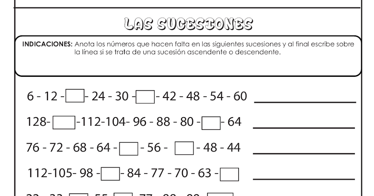 LAS SUCESIONES - todo para tu clase