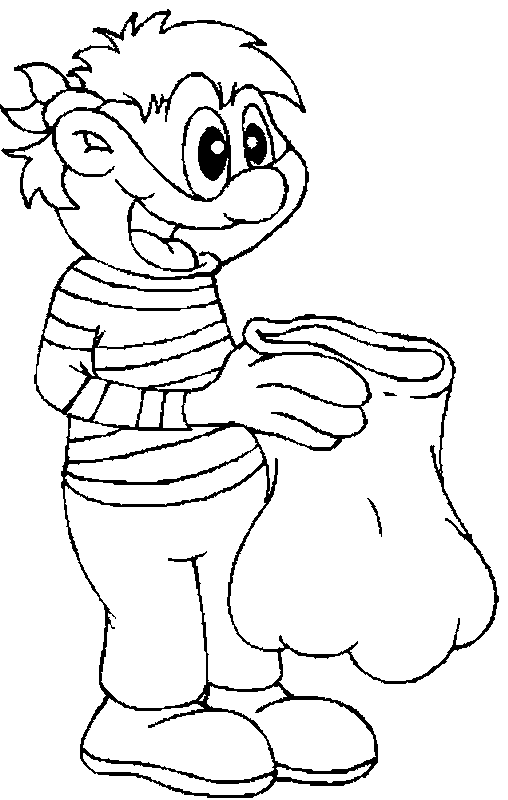 Bank Robber Coloring Coloring Pages