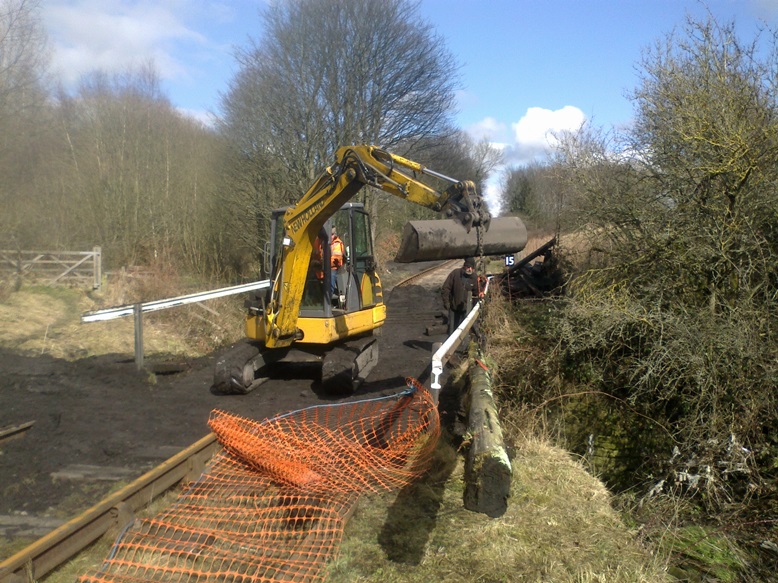 Tanfield Railway Blog: Houghwell Burn Bridge Work