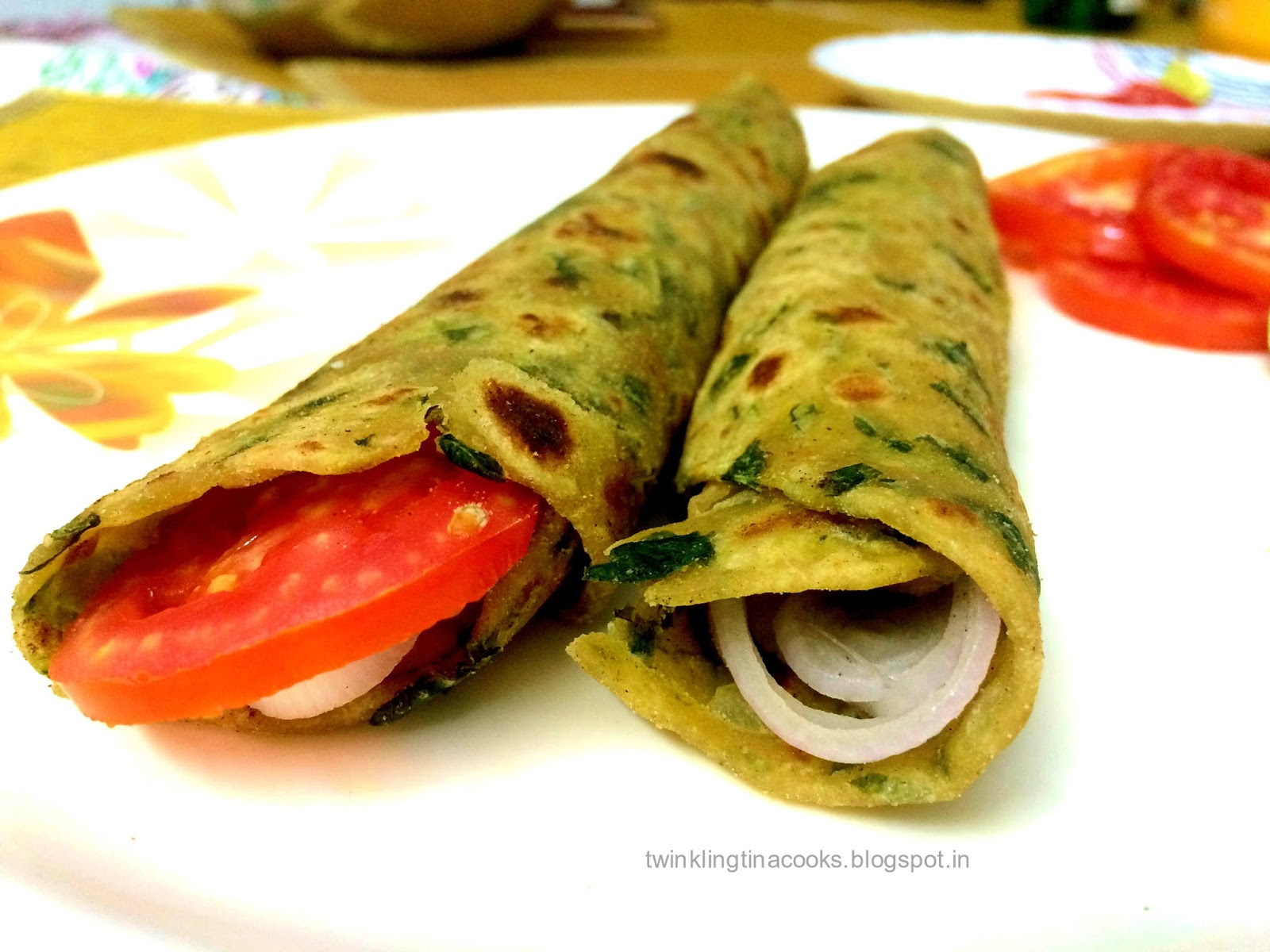 FENUGREEK LEAF ROLLS - Twinkling Tina Cooks