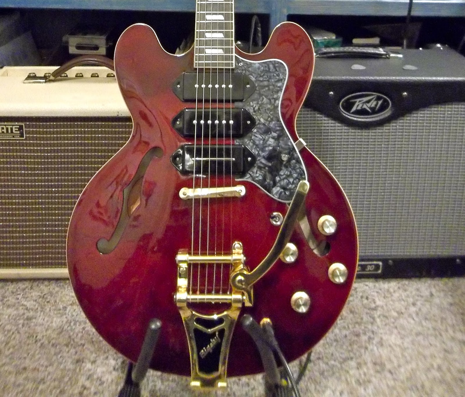 My Blue Strat: Epiphone Riviera Custom P93: Vintage Vibe Guitar Pickups ...