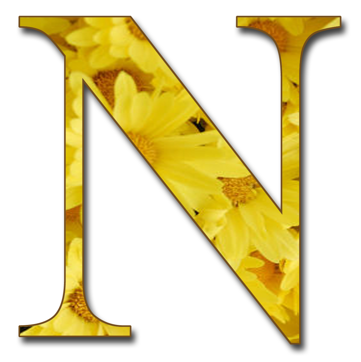 GRANNY ENCHANTED'S BLOG: Free Yellow Floral Alphabet