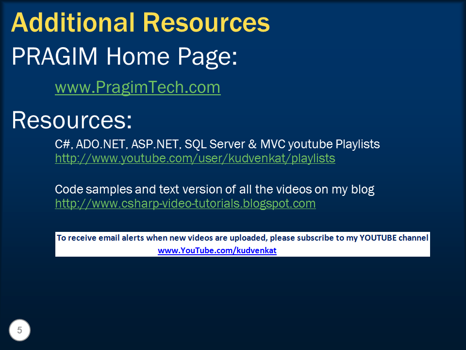 Sql server, .net and c# video tutorial: Part 20 - sqlbulkcopy notifyafter example